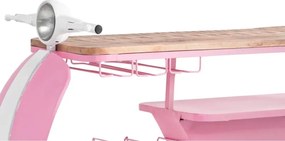 furniture-nabytek.cz - Lakovaný barový pult Scooter Nova Pink z kovu, růžová – 160×50×87 cm