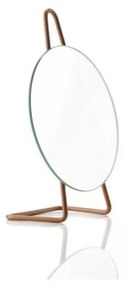 Jantarově oranžová ocelové stolní kosmetické zrcadlo Zone A-Mirror Amber, ø 31 cm