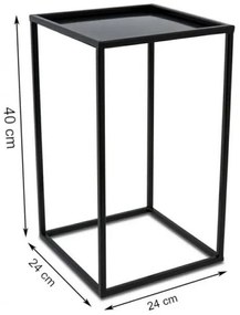 Stojan na květiny 40x24 cm černá