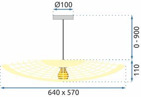 Toolight Moderní BOHO závěsné osvětlení APP1541-1CP