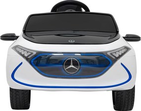 Ramiz Elektrické auto Mercedes Benz AMG EQA pro děti bílé + dálkové ovládání + 5bodové pásy + EVA kola + MP3 displej + LED