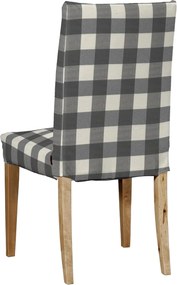 Potah na židli IKEA  Henriksdal, krátký barva šedá látka vzorované