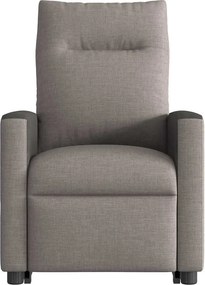 Zvedací masážní polohovací křeslo taupe textil 3324064