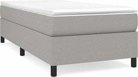 Box spring postel s matrací světle šedá 90x190 cm textil 3144383
