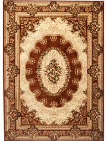 Kusový koberec klasický vzor hnědý 200x300cm