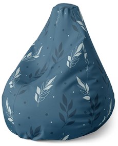 Sablio Sedací vak Pear Modré klásky - 140 x 100 x 25 cm