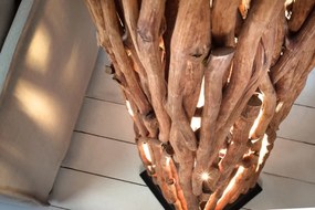 Stojací lampa Nature Art 175 cm dlouhé dřevo / 40484