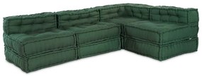 Modulová pohovka Textil Zelená 210 x 140 x 56 cm 3315078