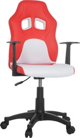 XXXLutz OTOČNÁ ŽIDLE PRO MLÁDEŽ, vzhled kůže, síťovina, červená, bílá MID.YOU - Online Only psací stoly & židle - 001918052606