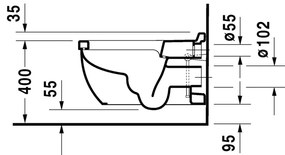Duravit Starck 3 - závěsné WC se skrytými přípoji 2226590000