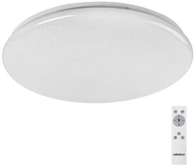 Rabalux 5446 led stropní svítidlo danny 1x60w | 4800lm | 3000-6500k | ip20 - cct, stmívatelné, s dálkovým ovládáním, s funkcí časovače, efekt třpytu, bílá