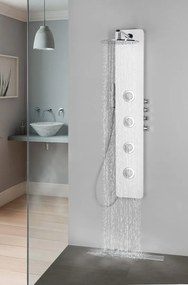 Sapho, SPIRIT ROUND termostatický sprchový panel nástěnný, 250x1550mm, bílá