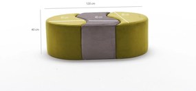 Atelier del Sofa Taburet Alya Puf - Green, Mink, Zelená, Norková