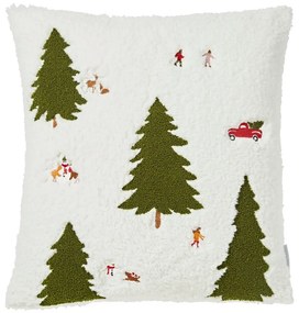 Dekorační polštář s vánočním motivem z materiálu bouclé 45x45 cm Christmas Tree – Catherine Lansfield