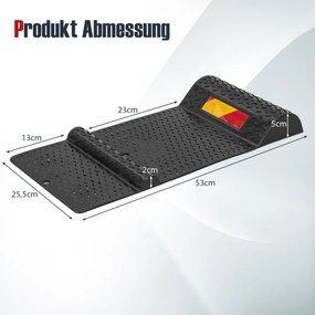 Costway Sada 2 parkovacích rohoží s brzdovým prahem, robustní parkovací pomůcka