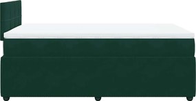 Box spring postel s matrací tmavě zelená 120x190 cm samet 3289989