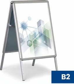 Reklamní A stojan B2, 500 × 700 mm, hliníkový rám