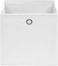 Úložné boxy 10 ks netkaná textilie 28 x 28 x 28 cm bílé 325209
