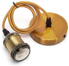 Aigostar B.V. | Aigostar - Napájecí kabel 1xE27/60W/230V zlatá | AI0178