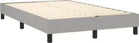 Box spring postel s matrací a LED světle šedá 120x200 cm textil 3133381