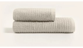 Béžové bavlněné ručníky a osušky v sadě 2 ks - Foutastic