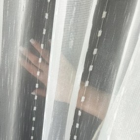 Ervi ﻿žakárová záclona s olůvkem 9723 smetanová, metráž