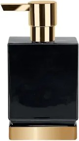 Spirella ROMA dávkovač mýdla černá keramika / zlatý podstavec / 300 ml