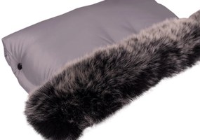 Inf Rukávník na kočárek FLUFFY – hřejivý, nepromokavý a větruodolný - šedá