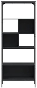 Petromila Knihovna s 5 policemi černá 76 x 33 x 188,5 cm kompozitní dřevo