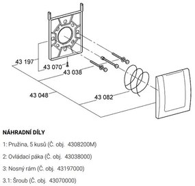 Grohe Splachovací tlačítko, alpská bílá, G43048SH0