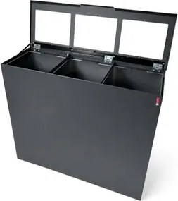 Lune Switch antracitová / Odpadkový koš / Tříděný odpad / 3x65 l / Lak