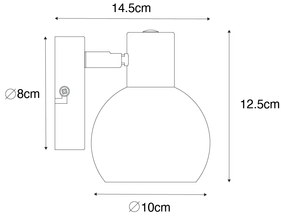 Art Deco bodové světlo zlaté se zeleným sklem - Vidro