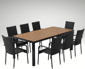 Vikio Zahradní set 190x90 pro 8 osob přírodní DT278-190P2