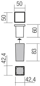 Redo 90040 - LED Venkovní zápustné svítidlo INCAS LED/2,3W/230V IP65