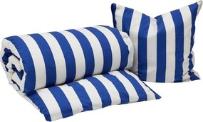 Bílé/modré bavlněné povlečení na jednolůžko 140x200 cm Shima – OYOY Living Design
