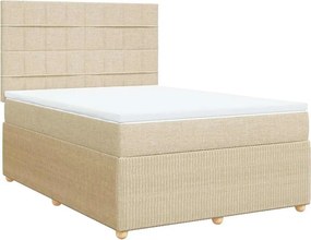 Box spring postel s matrací krémová 160x200 cm textil 3292112