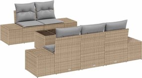 Canapé de jardin Béžová Rotin, Tissu 3346940