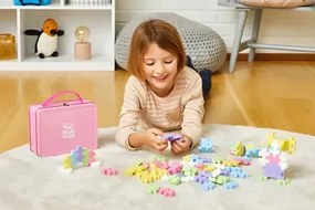 PLUS-PLUS Stavebnice BIG Kufřík Pastel / 70 dílků / kovový kufřík / od