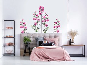 Nalepte.cz Rostliny s růžovými květy 178 x 130 cm
