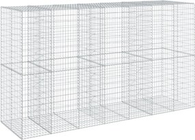 Gabionový koš s víkem 350 x 100 x 200 cm pozinkované železo 3295230