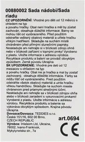 TEDDIES Sada nádobí 12 ks barevné / Plast / 12m+