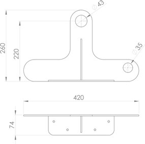 Sapho TETRIS držák umyvadla stojánková baterie vpravo černá mat TZ420