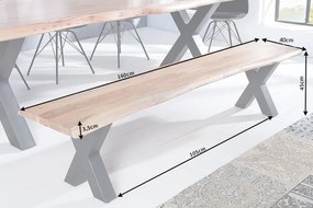 Designová lavice Massive X Honey 160 cm akácie