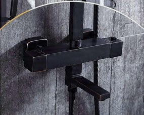 Termostatický nástěnný sprchový systém EYN NTA1601, černý, matně černý nebo s měděnými akcenty