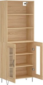 Skříň highboard dub sonoma 69,5 x 34 x 180 cm kompozitní dřevo 3189312