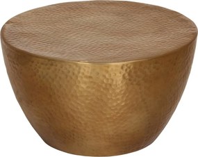 vidaXL Konferenční stolek kovaný hliník Ø 50 x 30 cm [359610] Barva: Mosaz