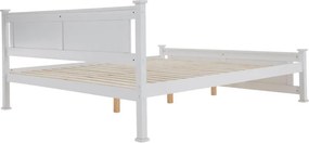 Postel s roštem 180x200, borovicové dřevo / bílá, LUCAS NEW Kondela 0000230731