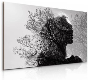 Obraz stín ženy Velikost (šířka x výška): 150x100 cm