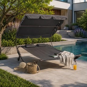 Relaxační lehátko pro 2 osoby Craftfield Bahama, černá
