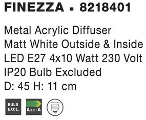 Nova Luce Stropní svítidlo FINEZZA, 45cm, E27 3x12W Barva: Bronz